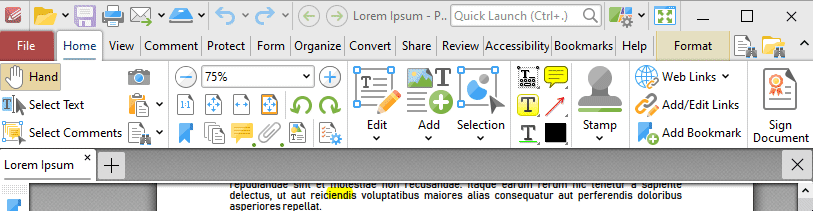 PDF-XChange Co Ltd :: Knowledge Base :: How Do I Customize toolbars in PDF-XChange Editor?